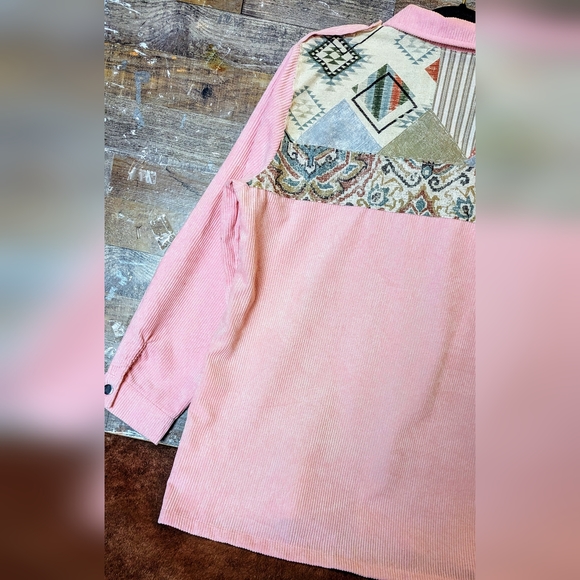 Original Design Shacket | Tops | New Handcrafted Pink Cordoroy Shacket ...